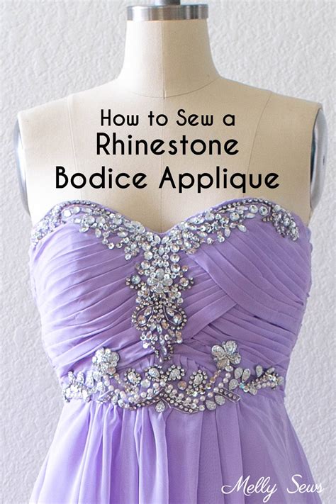 How To Sew A Rhinestone Applique Tutorial For Beginners Melly Sews
