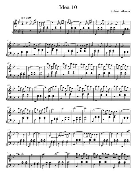 idea gibran alcocer piano sheet music pdf