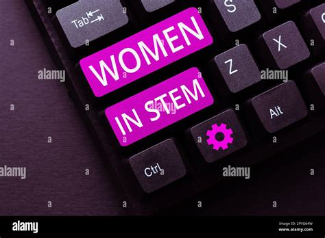 Conceptual Display Women In Stem Business Approach Science Technology Engineering Mathematics