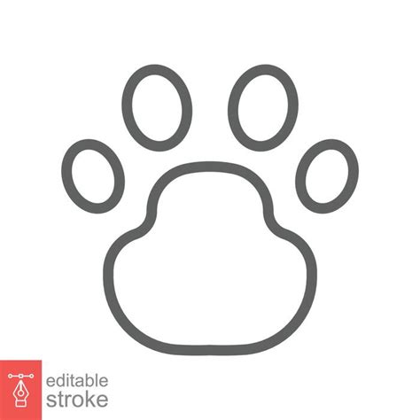 Paw Print Outline Vector Art Icons And Graphics For Free Download