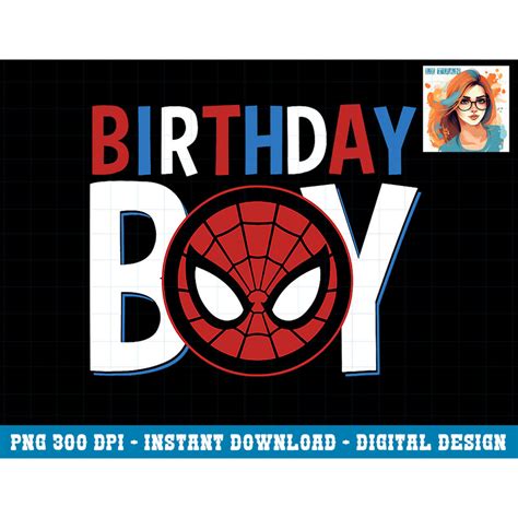 Marvel Avengers Classic Spider Man Birthday Boy Png Sublima Inspire Uplift