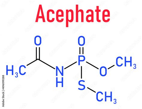 Acephate Insecticide Molecule Skeletal Formula Stock Vector Adobe Stock