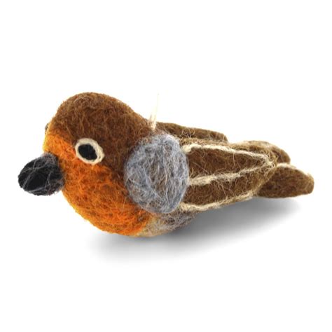 Gry And Sif Robin Felted Decoration Nordic Fusion Store