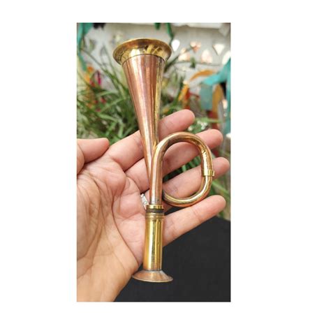 Nostalgic Mini Brass And Copper Bugle Miniature Antique Etsy