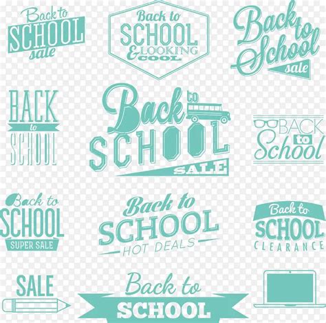 蓝色返回学校英文png图片素材下载图片编号8171354 Png素材网