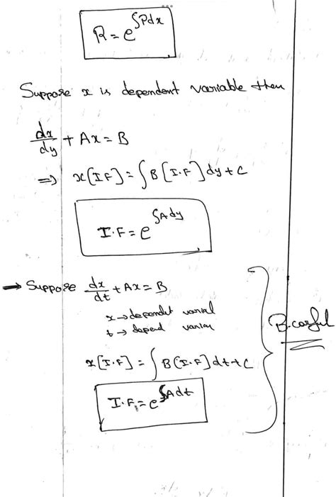 Linear Differential Equations Hand Written Notes In  Format