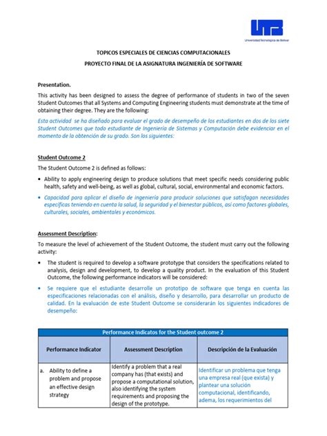 Actividad Assessment Ingeniería De Software Descargar Gratis Pdf Software Ingeniería De