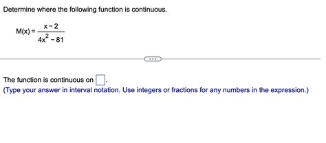 Solved Determine Where The Following Function Is Continuous Chegg