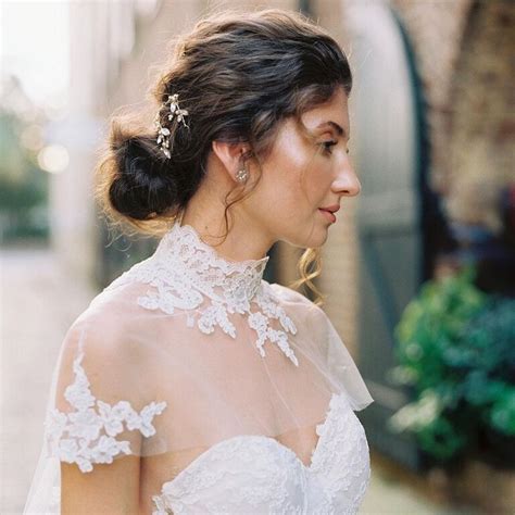Best Wedding Hairstyles If Youre Wearing A High Neck Dress