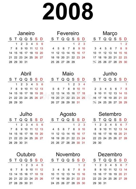 2008 Calendar Stock Illustration Illustration Of Friday 3348257