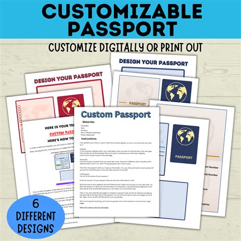 Customizable Passport Design Your Own Passport Passport Craft Ki