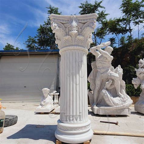 Modern House Columns White Marble Carved Pillars For Sale Tmc 12