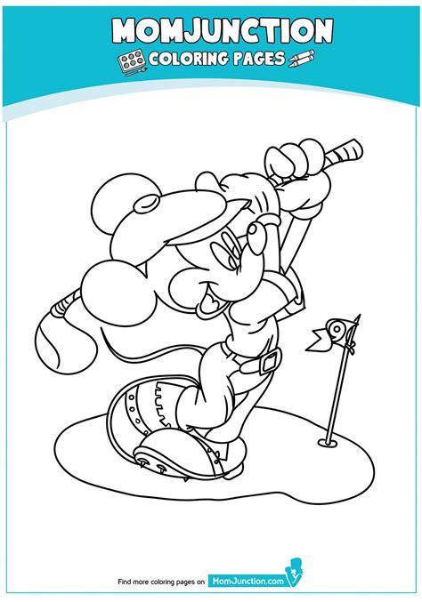 Mickey Mouse Golf Coloring Page