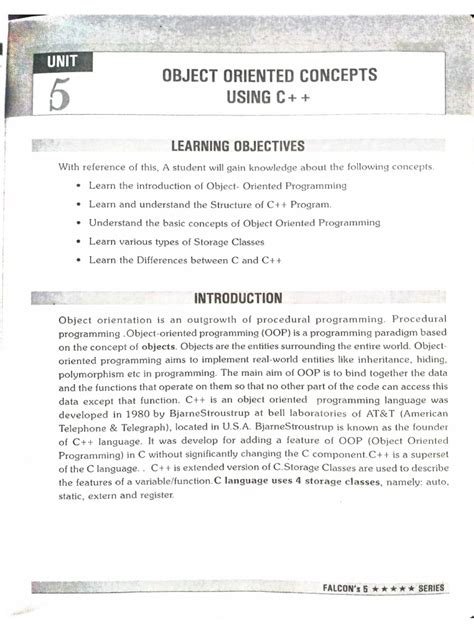 Object Oriented Concepts Using C Pdf