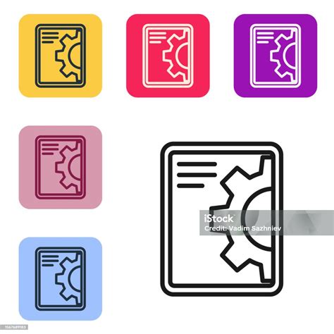 Black Line Software Web Development Programming Concept Icon Isolated