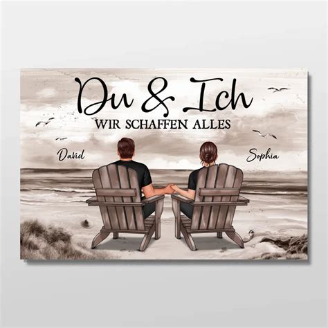 Personalisiertes Poster Du Und Ich Wir Schaffen Alles Pfotegws