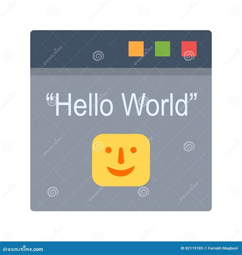 Hello World Program Stock Illustration Illustration Of Data 82119185
