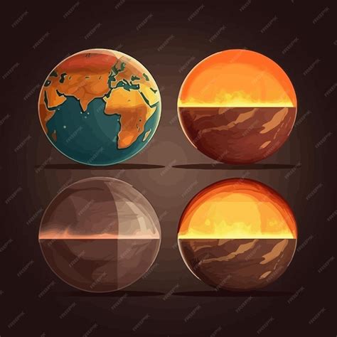 Premium Vector Earth Layer 3d Model