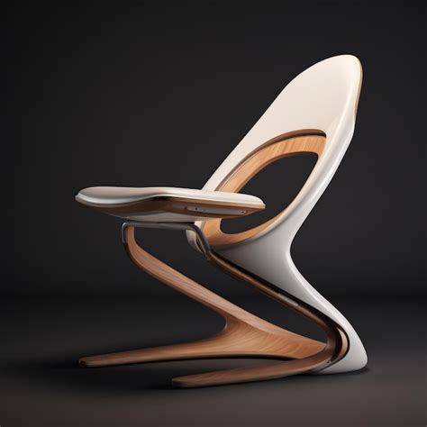 Premium Ai Image Modern Chair With Futuristic Design Minimalist White