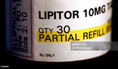 A Prescription Bottle Label Of Pfizers Lipitor Known As News Photo
