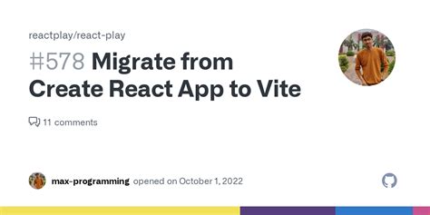 Migrate From Create React App To Vite · Issue 578 · Reactplayreact Play · Github