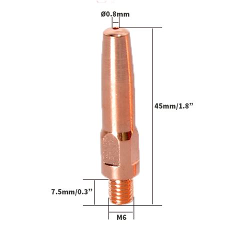350 500 Mig Welding Contact Tips 08mm