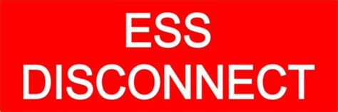 Ess Disconnect Solarplacard