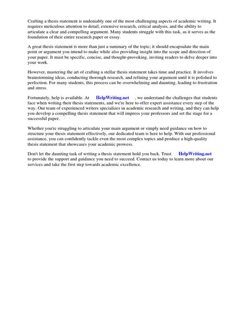 A Great Thesis Statement Examples Download Free Pdf Essays Thesis