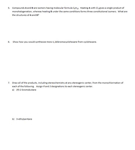 Solved 5 ﻿compounds Mathbf A ﻿and Mathbf B