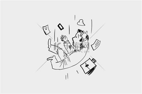 支持之手。被人手抓住的跌倒的商人的漫画高清摄影大图 千库网