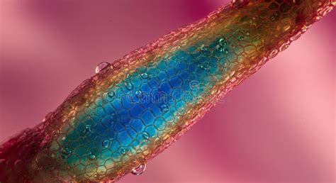 Microscopic View Of Plant Stem Cellular Structure Stock Illustration Illustration Of Science