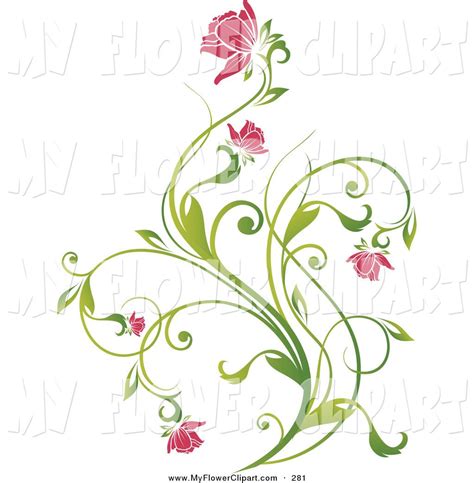 Florishing Flowering Vines Clip Art Perfect For Garden Inspired Designs