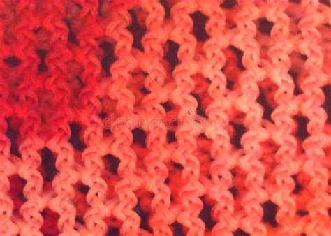 Bright Red Knitting Yarn Pattern Fragment Of Fabric Textile Image