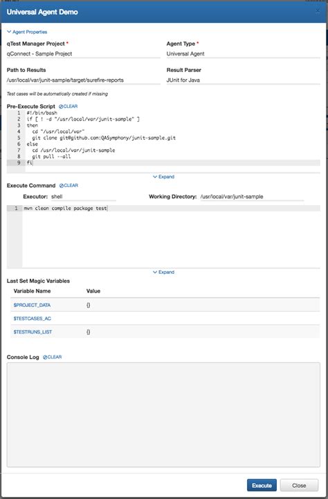 Execute Universal Agent