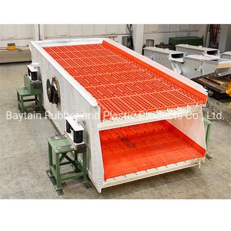 Polyurethane Screen Deck Used In Vibrating Dewatering Screen Machines Single Deck Modular