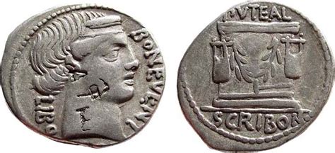 Ar Denarius Of L Scribonius Libo 62 Bc Lightning Strikes The Forum Ma Shops