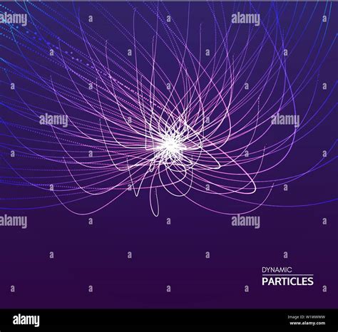 Point Explode Array With Dynamic Emitted Particles 3d Technology Style Abstract Background