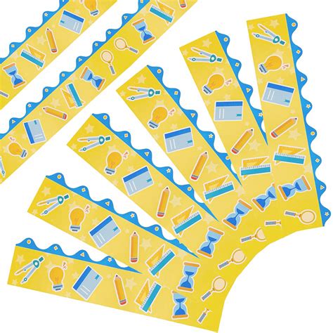 Buy 59ft Self Adhesive Bulletin Board Border Scalloped Pencil Die Cut