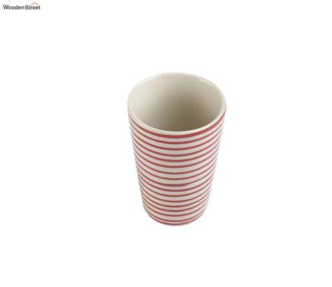 Buy Parikrama Red Spiral Ceramic Glasses Set Of 4 At 23 Off Online