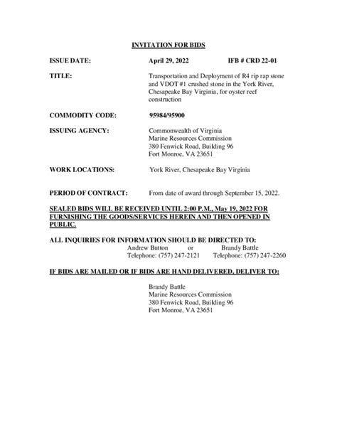 Fillable Online Mrc Virginia Class A1 Rip Rap Virginia Fax Email Print Pdffiller