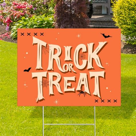 Trick Or Treat Yard Signs Halloween Yard Signs 24hourwristbandscom