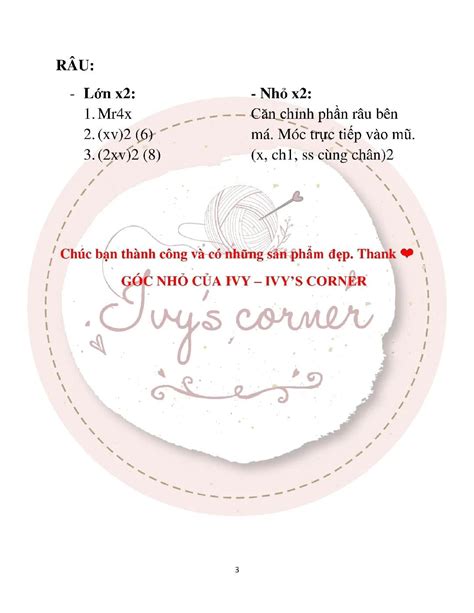 Chia Sẻ Chart Móc Len Hướng Dẫn Móc Mũ Mèo Cute Tải Xuống File Pdf Skusid128