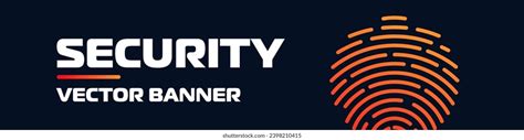 Security Banner Technology Template Vector Stock Vector Royalty Free