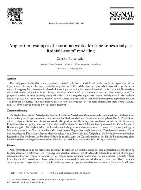 pdf application example of neural networks for time series analysis