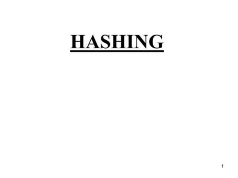Hashing In Data Structure Pptx