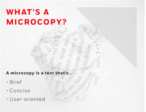 What Is Microcopy Welcome To Week Six Of My Review Of The By Anita