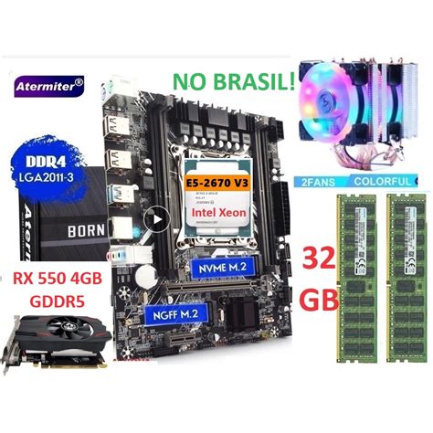 Kit Upgrade Desktop Intel Xeon 2650v4 X99 32gb Ddr4 Cooler Led