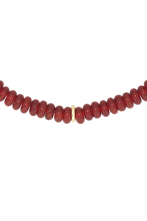 Shashi Rouge Gemstone Necklace In Red Revolve