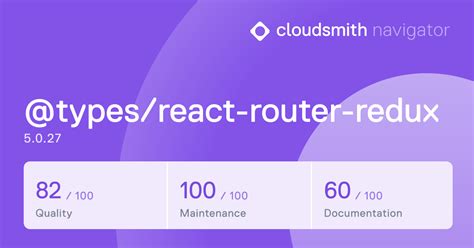 Typesreact Router Redux 5027 Npm Package Quality Cloudsmith Typesreact Router Redux 5027 Npm Package Quality Cloudsmith