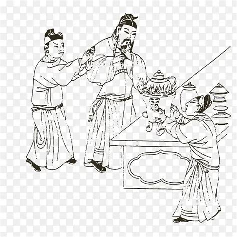 中式喝药卡通图png图片素材下载图片编号10126039 Png素材网